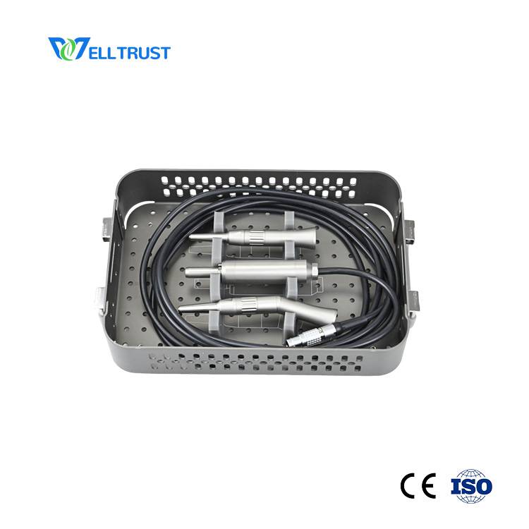 High speed neuro ent drill with straight handle and angled handle